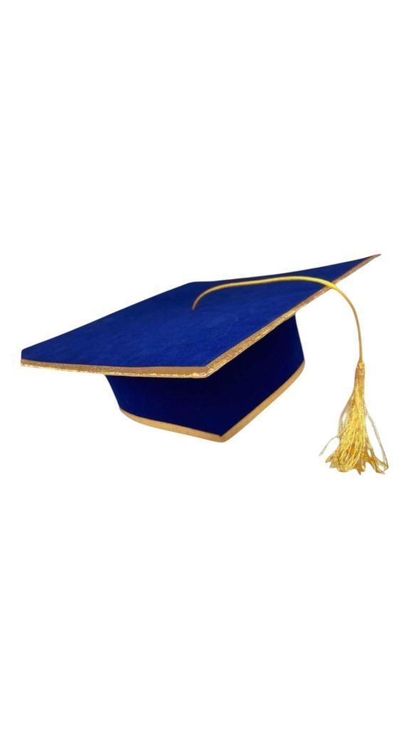 Birrete de Graduación Azul Rey Terciopelo – Cotillon y Cocina